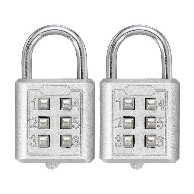 sourcing map Combination Padlock, 6-Digit Push Button Padlock 3 ...
