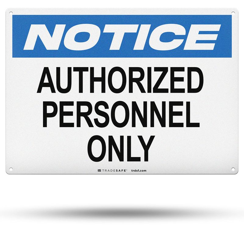 TRADESAFE Authorized Personnel Only Sign - Quick Install Aluminum ...