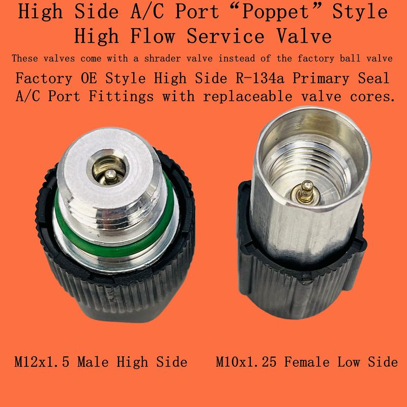 Air Conditioning Valve Core Kit | Cap & Valve AC R12 R134a Teflon Seal ...