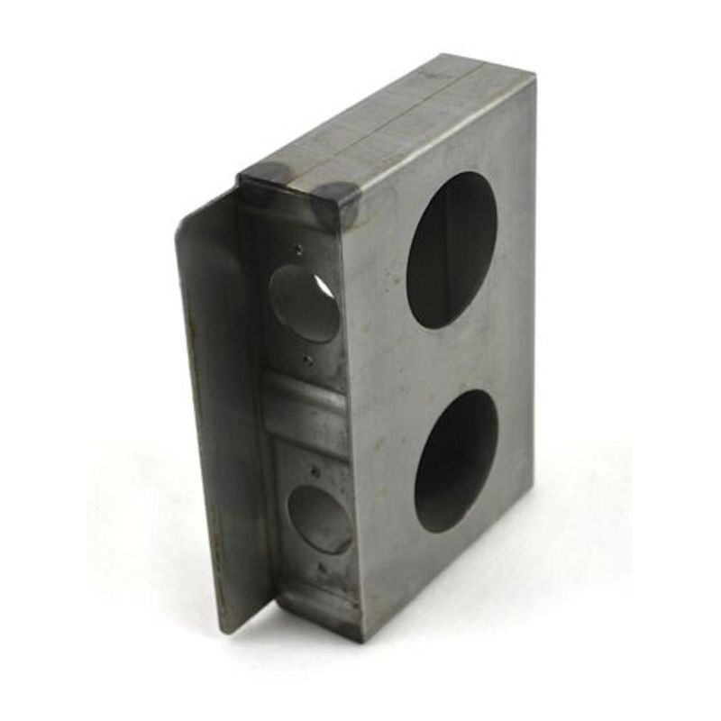 USA Premium Store Gate Lockbox Double Hole Weldable Steel 6 7/8" x 4 1/ ...