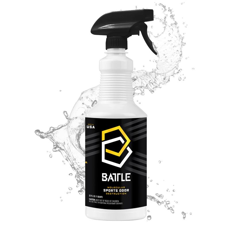 Battle Sports Odor Eliminator Spray - 32oz Sports Equipment Zero Odor ...