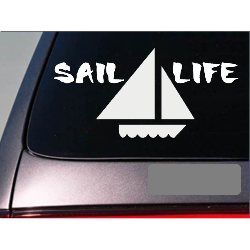 EZ-STIK Sail LifeE238 Sticker Decal sail Boat Ocean Boating Lake Life ...