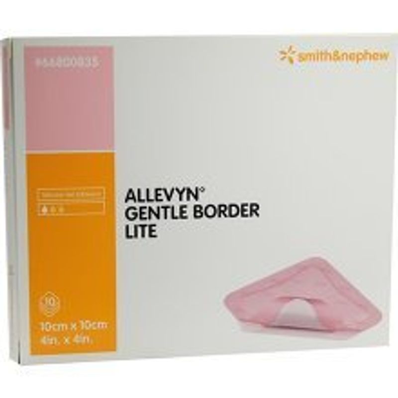 Allevyn Gentle Border Lite 10 x 10 cm Foam Composite Pack of 10 ...