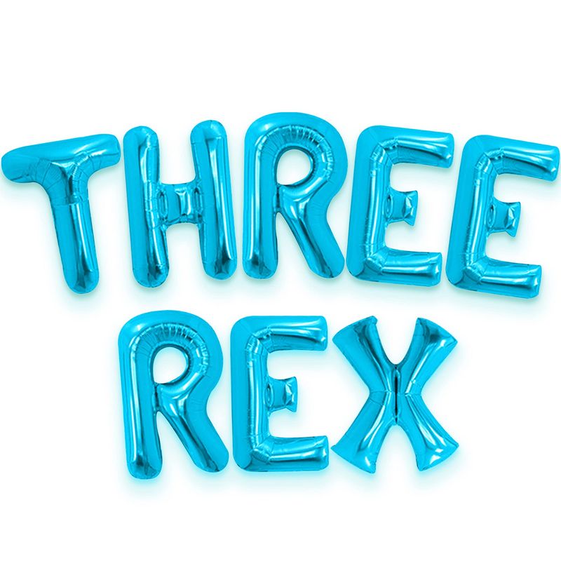 KatchOn, Blue Three Rex Balloons - 16 Inch | Three Rex Birthday Party ...