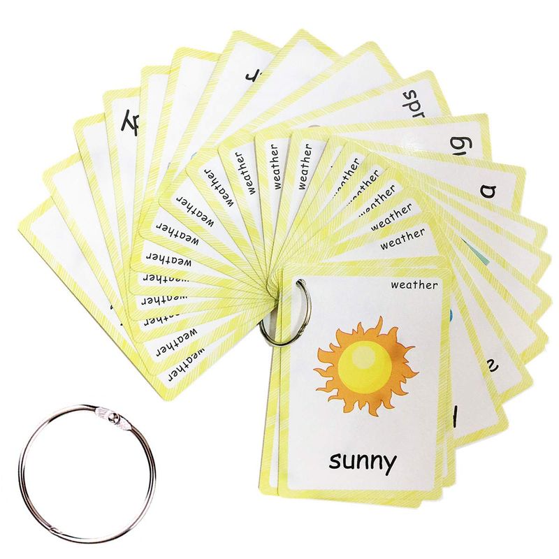 SANTSUN 24 Pcs Weather Flashcards Set - Classroom Decorations ...