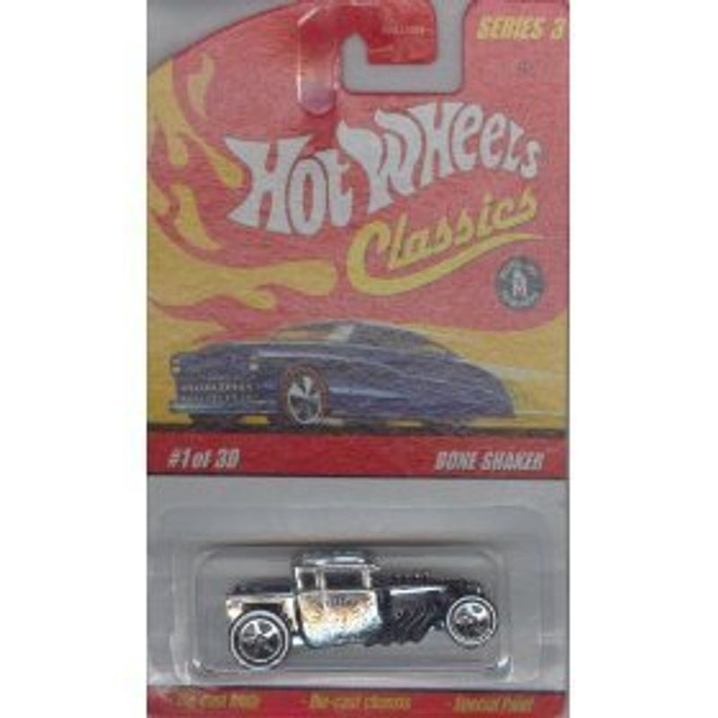 HOT WHEELS 2006 1 of 30 silver BONE SHAKER CLASSICS SERIES 3 1:64 SCALE DIE-CAST BODY/CHASSIS ...