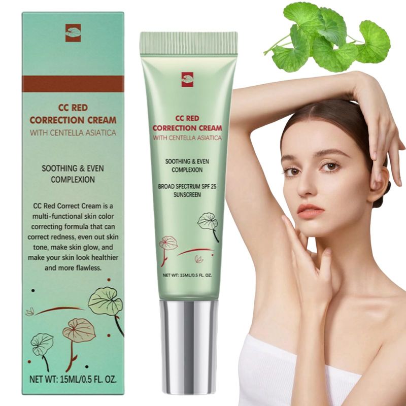 CC Red Correct with Centella Asiatica,Color Correcting CC Cream ...