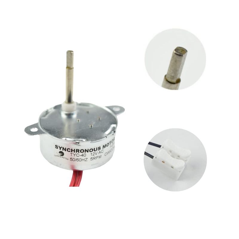 CHANCS TYC-40 AC 12V Fiber Optic Color Wheel Motor CW/CCW 35mm Shaft ...