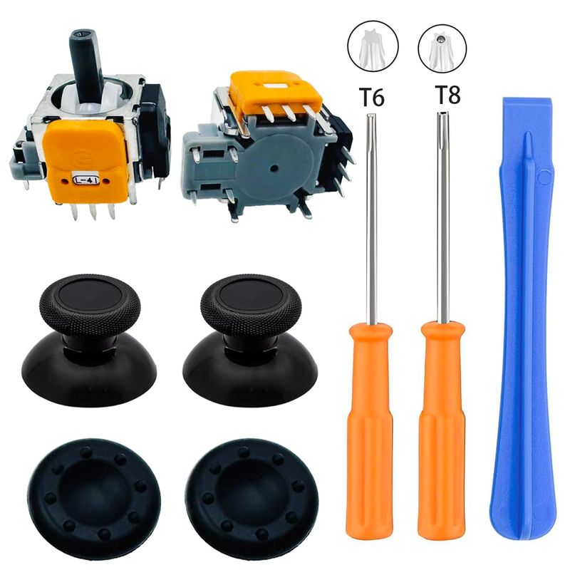 9 in 1 Controller Repair Kit 3D Hall Analog for Xbox Controller, 2PC ...