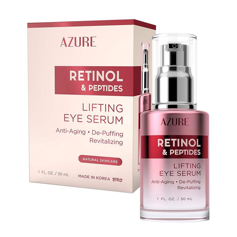 AZURE Retinol & Peptides Lifting Eye Serum - Anti Aging, De-Puffing ...