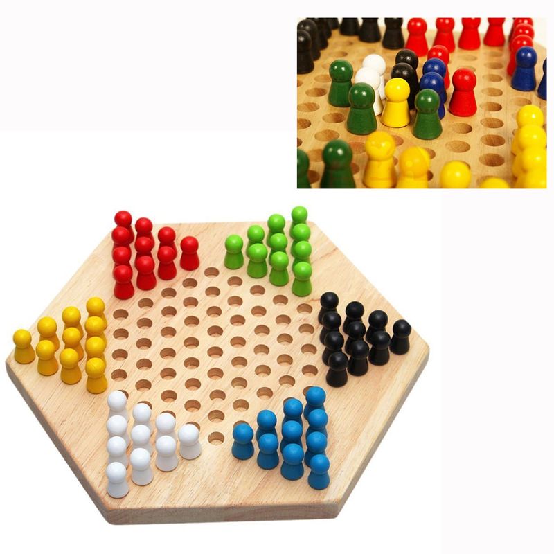 Cisixin Traditional Hexagon Chinese Checkers Desktop Games Correct ...