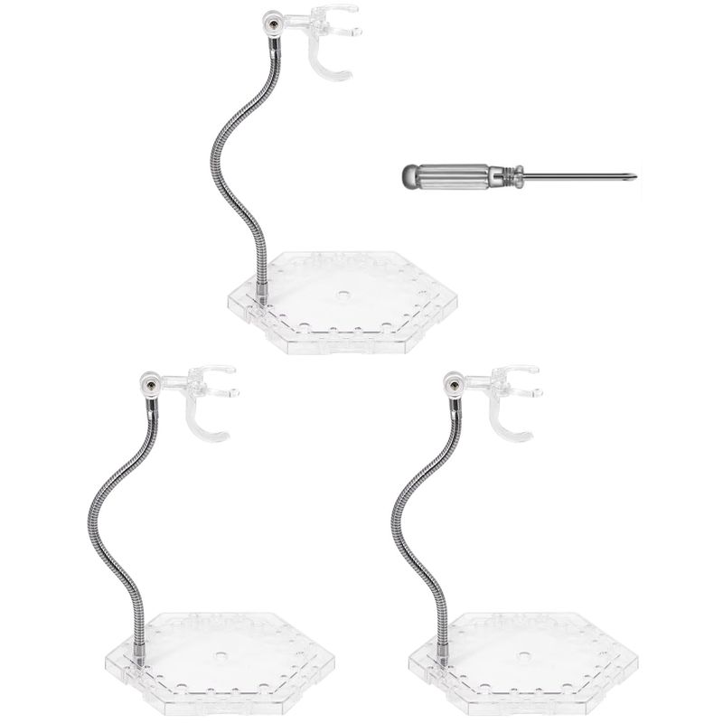 Yocoolfun 3 Pack Clear Action Figure Stand,Action Figure Display Holder ...