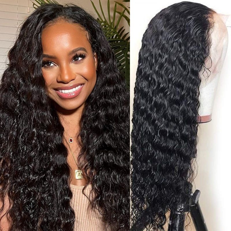 Siyun Show Deep Wave Lace Front Wigs Human Hair 22 Inch Deep Wave 13x4 ...