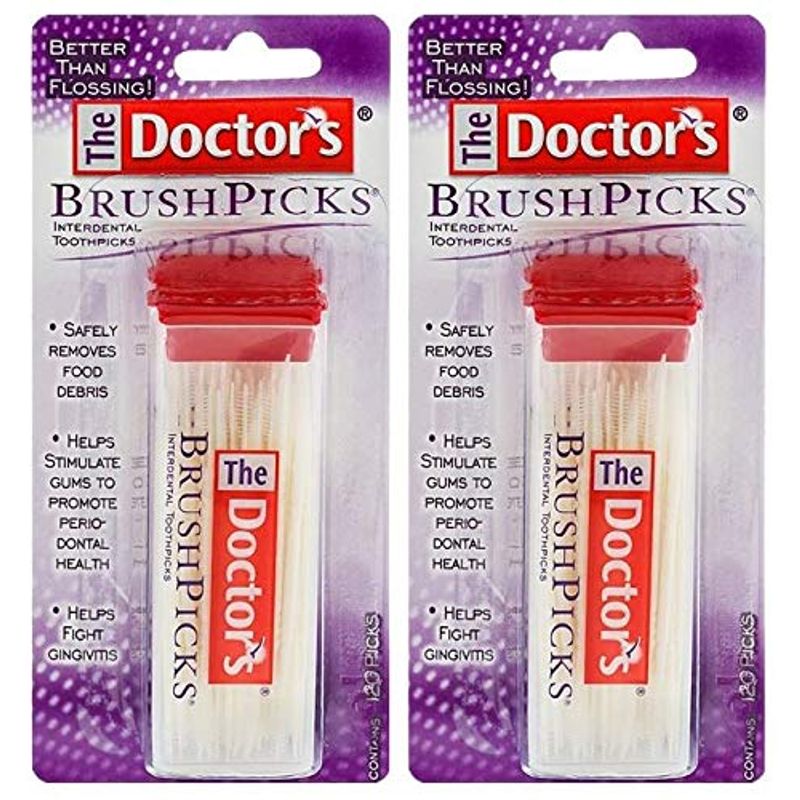 The Doctor's Brushpicks, Interdental Toothpicks, 120 Count (Pack of 2 ...