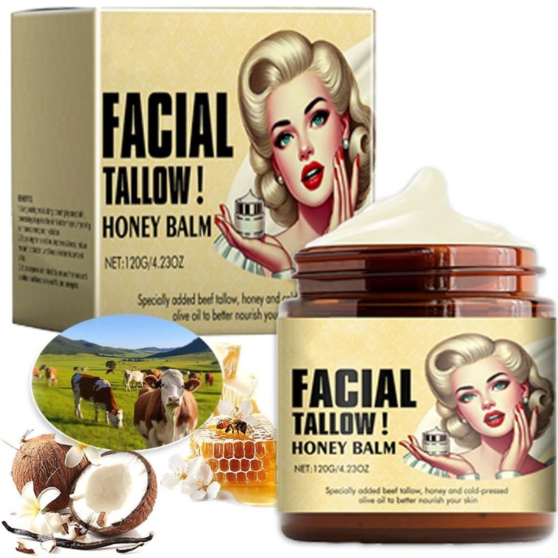 Cebo de Res Para la Cara Organica Natural, Whipped Tallow Honey Balm ...