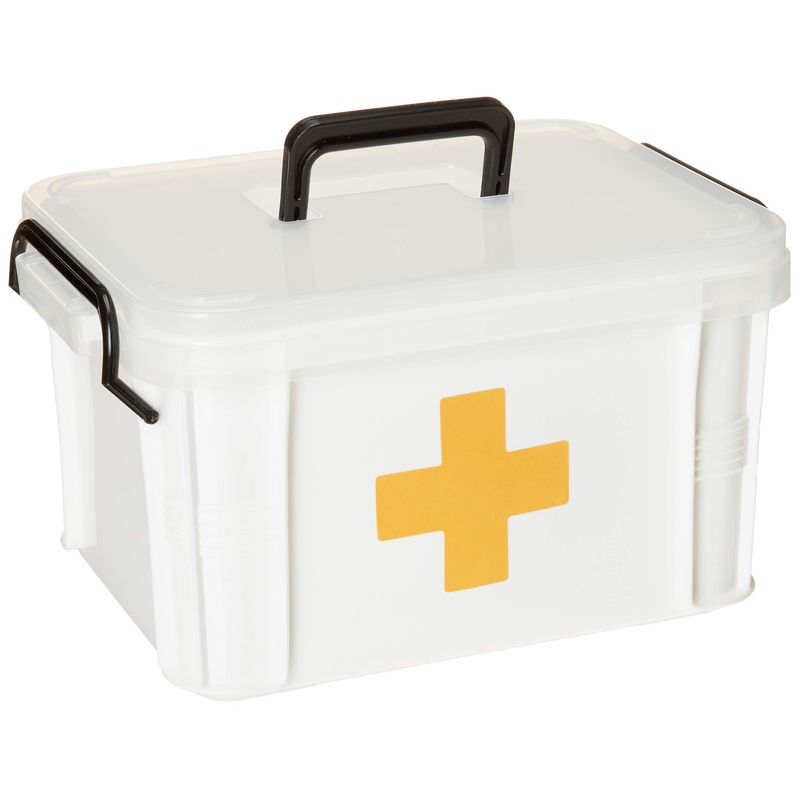 Basicwise First Aid Medical Kit Small,White - EveryMarket