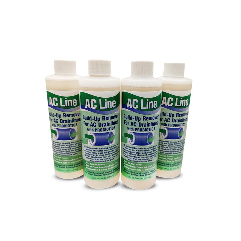 AC Drain Line Cleaner - 4 Pack / 12 Month Supply - Cleans HVAC drain ...