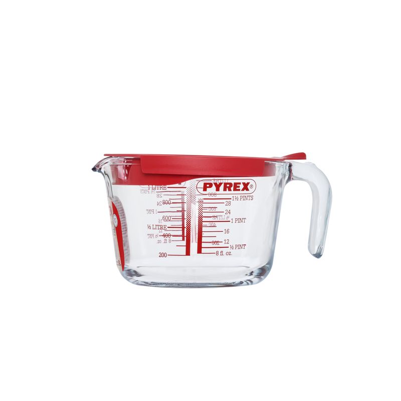 Pyrex Classic Glass Measuring Jug with Lid High Resistance 1.0 Litre ...
