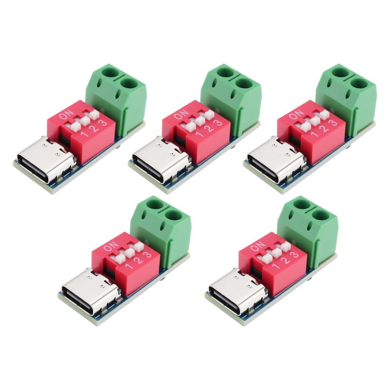 Briny River 5Pcs 4V to 22V USB Type-C PD Trigger Board Module Fast ...