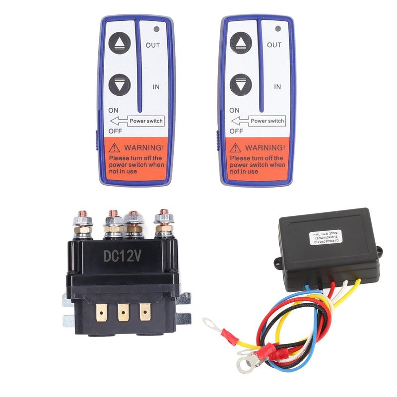 12V Winch Remote Control winch solenoid with remote 250A Winch Relay ...