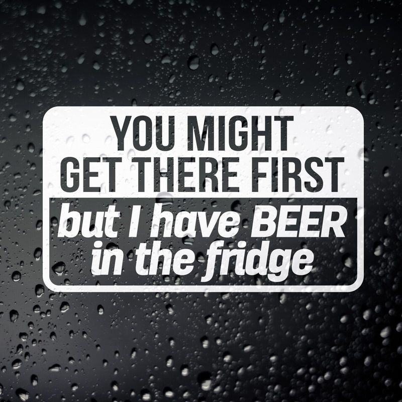 Beer in The Fridge Funny Camper Van Sticker - Motorhome Caravan ...