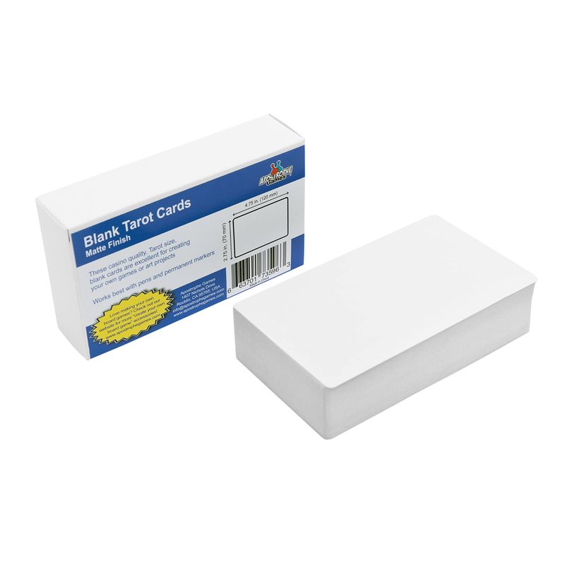 Tarot Size Blank Playing Cards (Matte Finish) 4.72" x 2.76", 80 Blank ...
