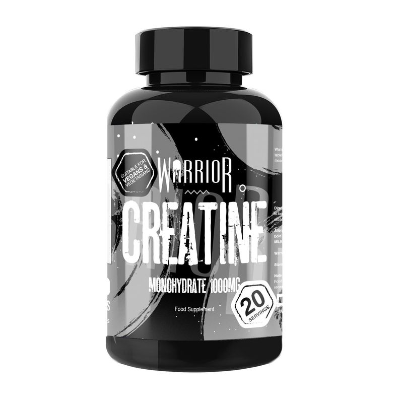 Warrior Creatine Monohydrate Tablets – 3000mg Per Serving – Supplement ...