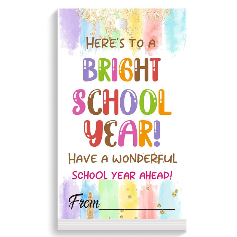 Back to School Gift Bag Tags,Here's to a Bright School Year Happy First ...