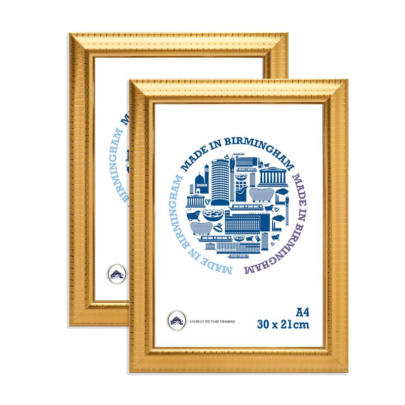 A4 Certificate Frame in Gold Set Of 2,Gold A4 Degree Frame Portrait and ...