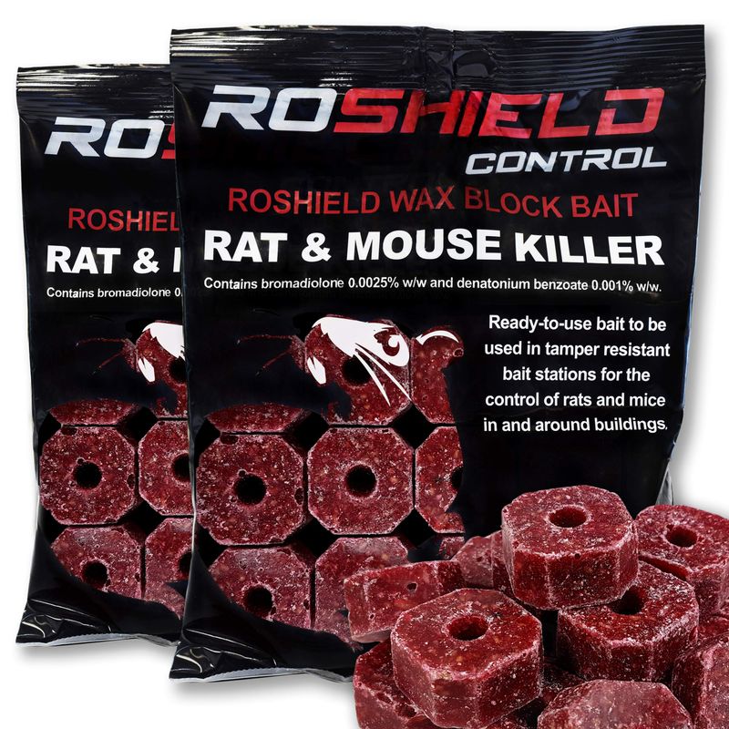 ROSHIELD- Rat/Mouse Poisoning,Poison Blocks 400g, Super Strength ...