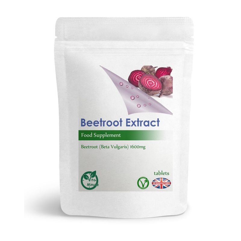 Beetroot 1600mg Extract - 90 Tablets (Vegan) Healthy Blood Pressure ...