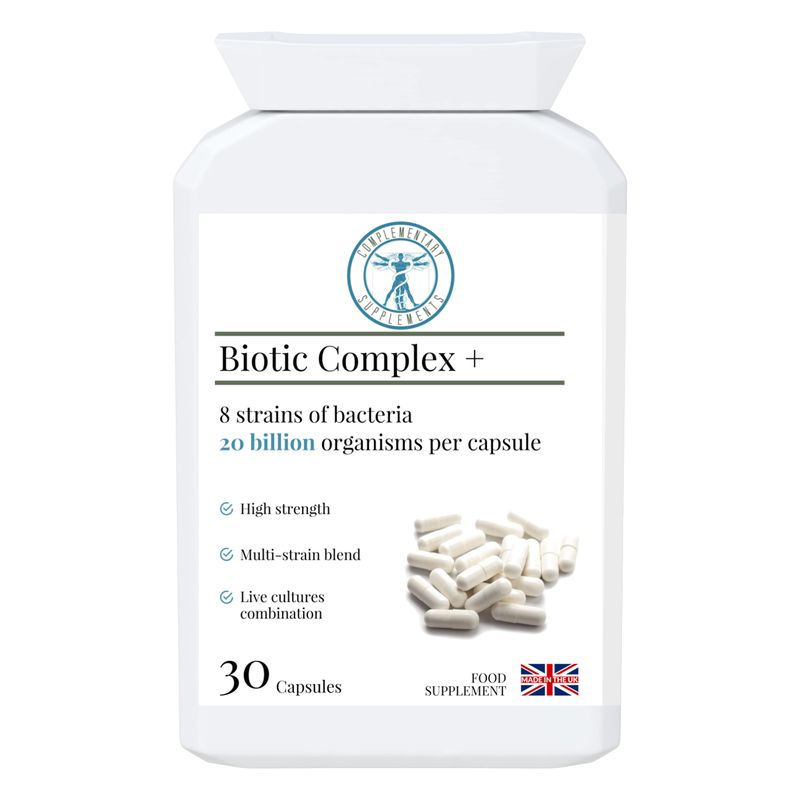 Complementary Supplements - BIOTIC Complex + - 8 Strain Probiotic ...