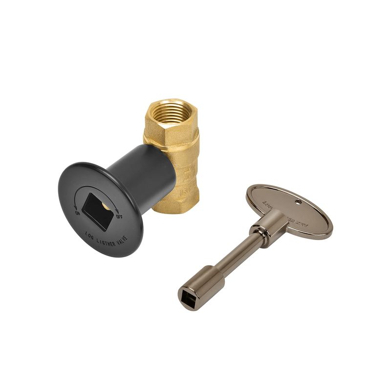 Skyflame 1/2 Inch Straight Gas Key Valve Kit for Fire Pit Fireplace ...