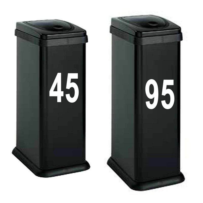 2 X WHEELIE bin Sticker, RECYCLING BIN Stickers, HOUSE NUMBERS sticker ...