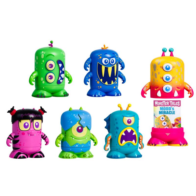 Booksy Monster Tails – Action Figure Toy with a Miniature Educational ...