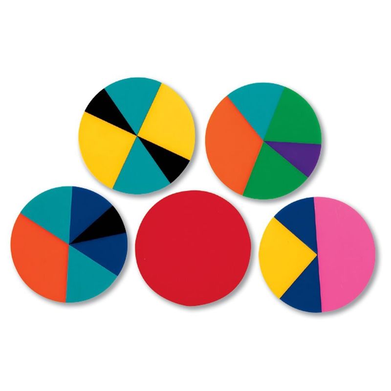 hand2mind Plastic Rainbow Fraction Circles, Fraction Manipulatives ...
