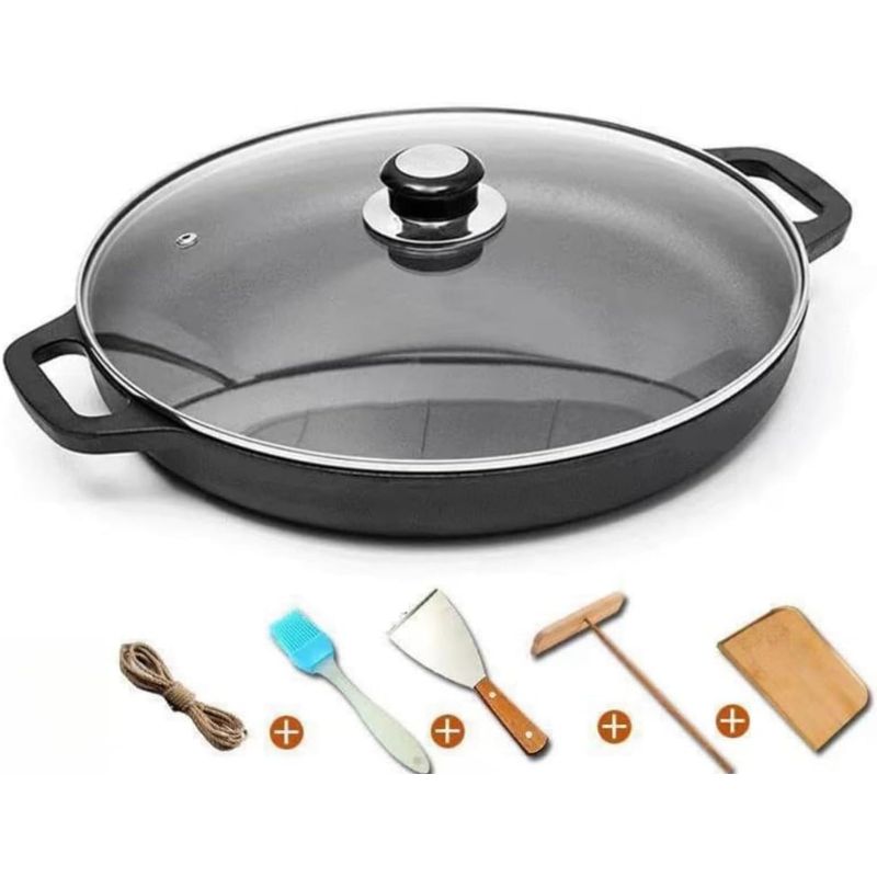 Cast Iron Thick-fried Picnic Skillet Deep Fried Dumplings Water ...