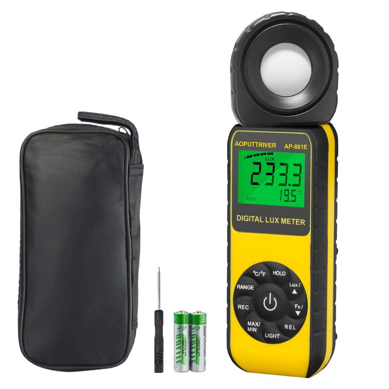 Handheld Light Meter, AOPUTTRIVER AP-881E Digital Illuminance Light ...