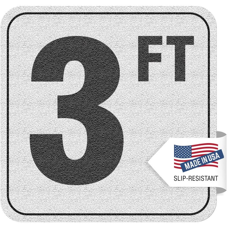 Aquatic Custom Tile, 3FT Pool Depth Markers, 6x6 Inches Vinyl Pool ...