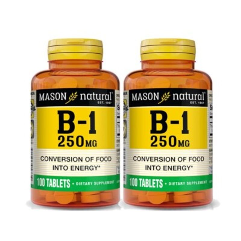 Mason Natural Vitamin B1 Thiamin 250 mg Supports Nerve Immune Health ...