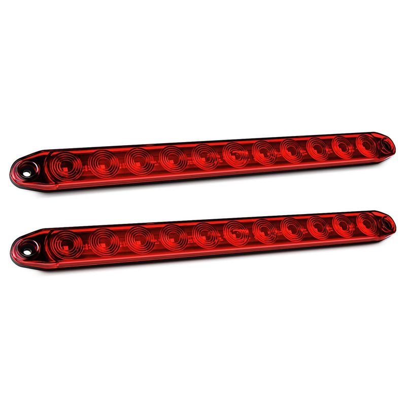 Nilight 2PCS 16Inch 11 LED Red Trailer Light Bar for Park Stop Turn ...