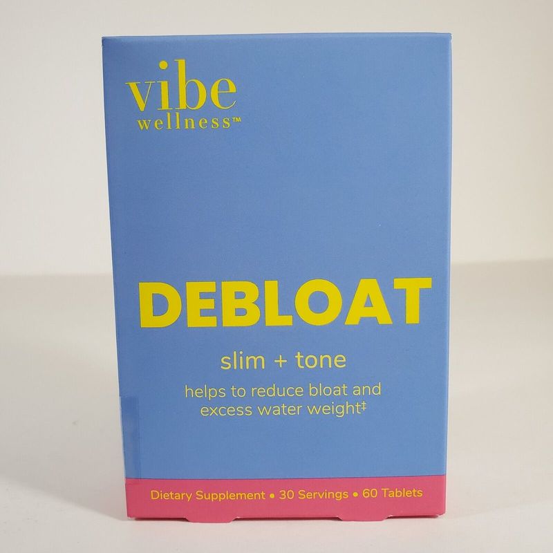 Vibe Wellness Debloat Slim + Tone Reduce Excess Water Weight 60 Tablets ...