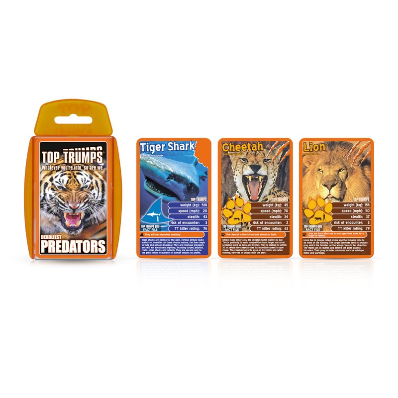 Top Trumps Deadliest Predators Classic Card Game, learn facts about the ...