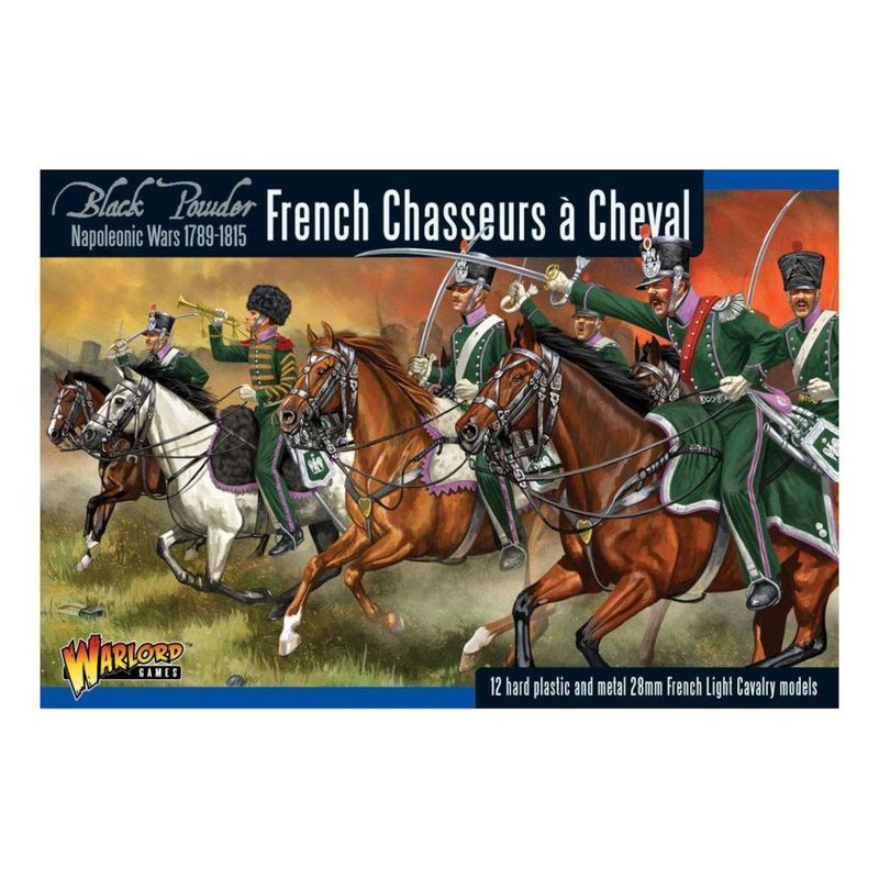Black Powder Napoleonic Wars French Chasseurs a Cheval Figures 1:56 ...