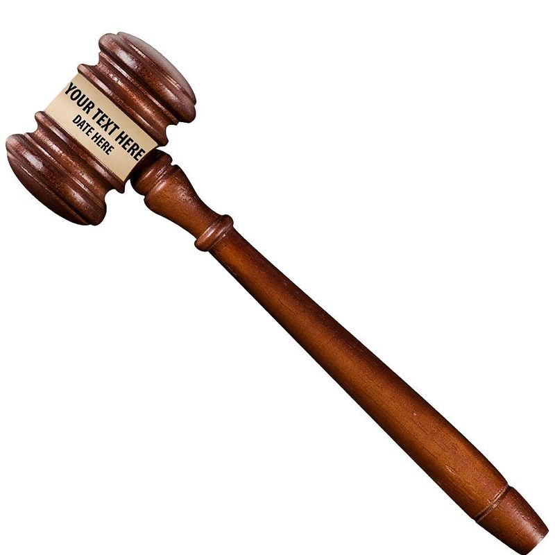 Crown Awards 8" Personalized Gavel, Custom Engraved Gavel Gift Trophy ...