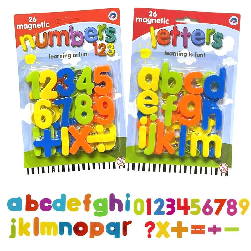 52 Magnetic Fridge Letters Numbers & Symbols, Ideal for Preschool ...