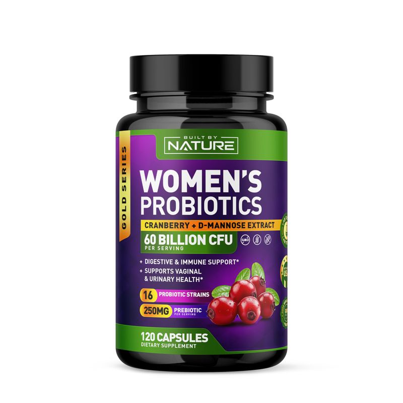 Probiotics for Women - 60 Billion CFUs, 16 Strains, with Cranberry, D ...