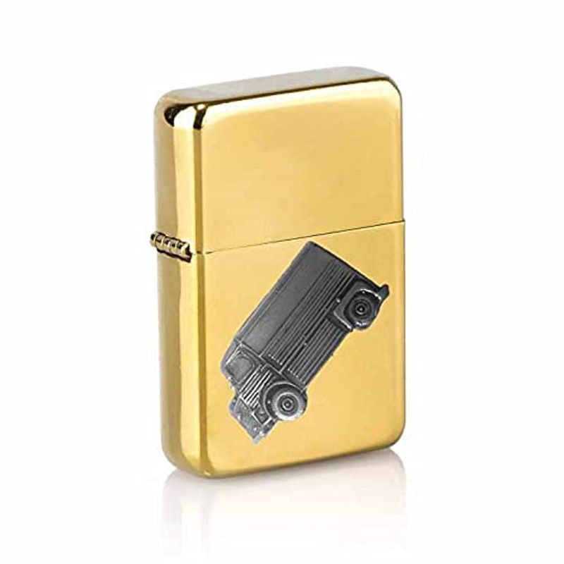 classic French car HY Van ref43 Pewter effect design on a flip top petrol lighter windproof GOLD ...