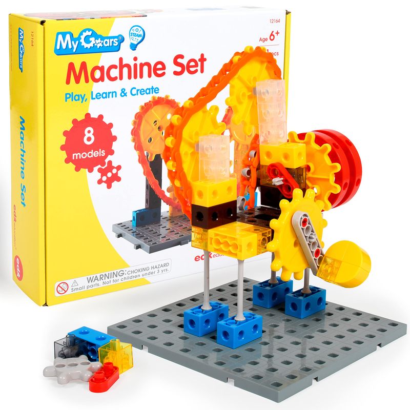 edxeducation My Gears Machine Set - 181 Pieces - 8+ Activities - Gears ...