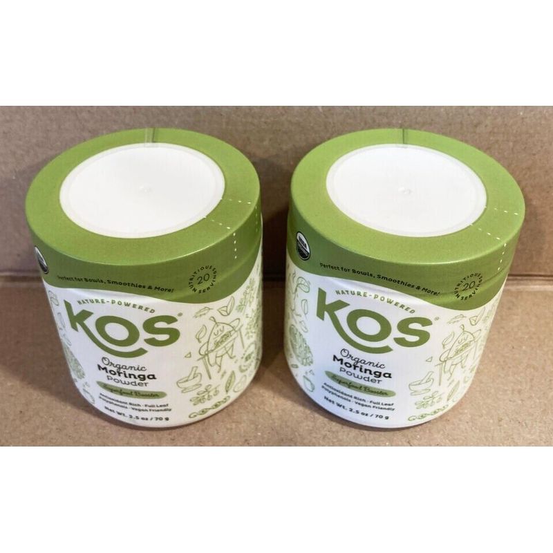 2 Packs - KOS Superfood Booster Organic Moringa Powder 2.5 oz Exp 11/ ...